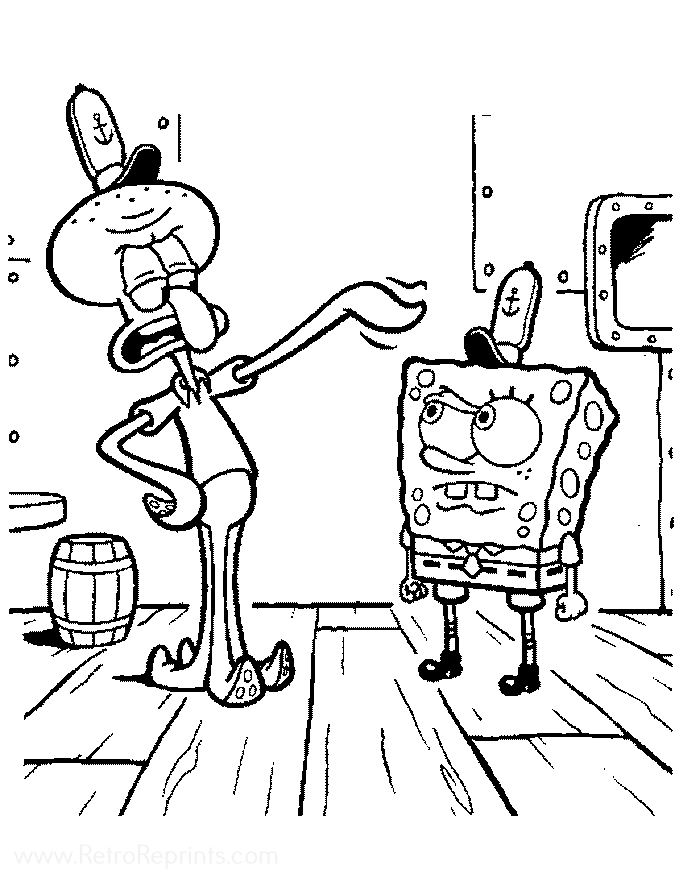 and spongebob coloring pages
