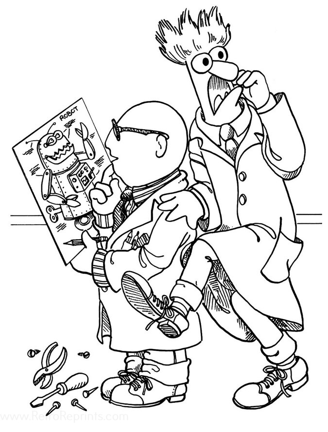 beaker muppet coloring pages