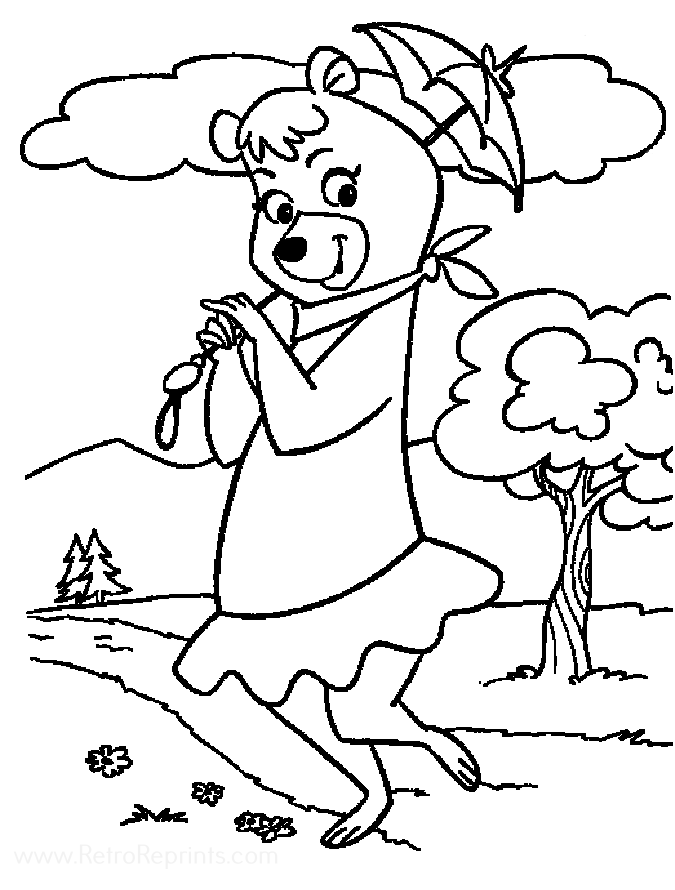 yogi coloring pages