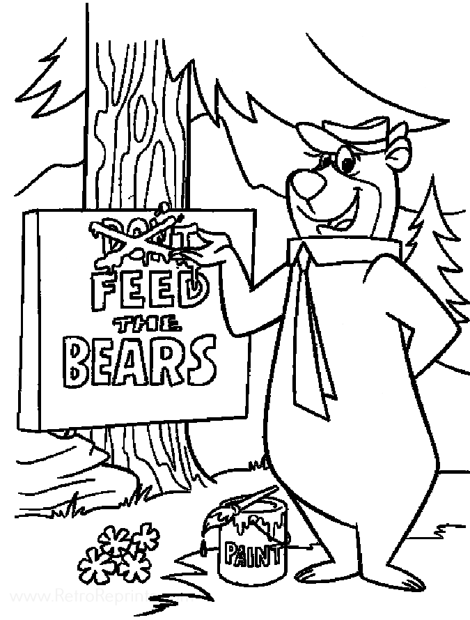 yogi bear coloring pages