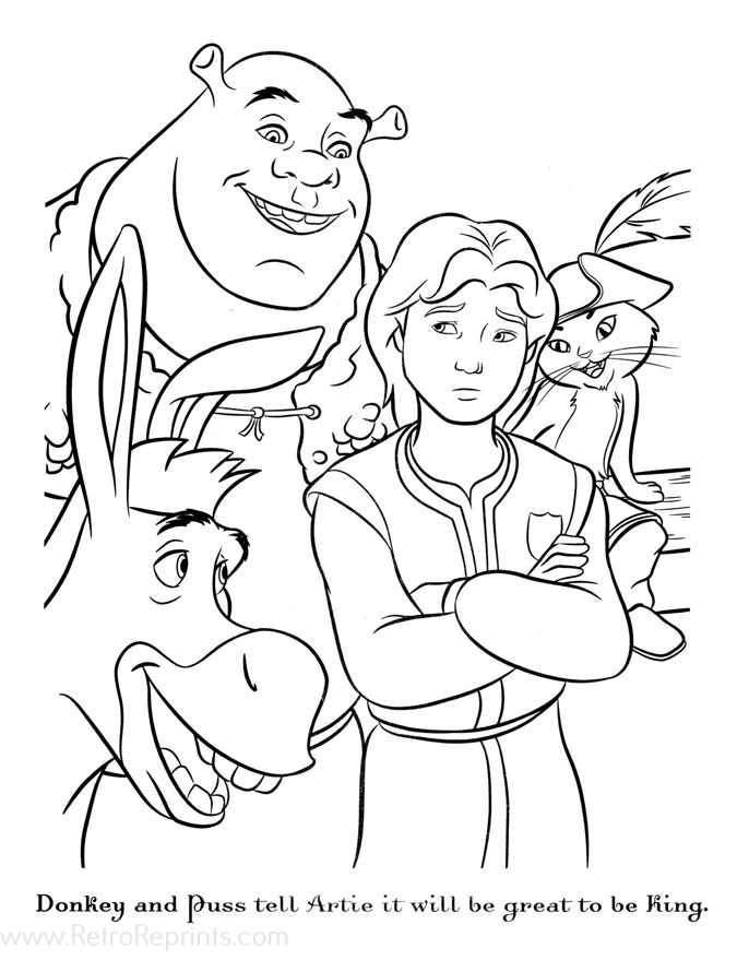 free shrek 3 coloring pages