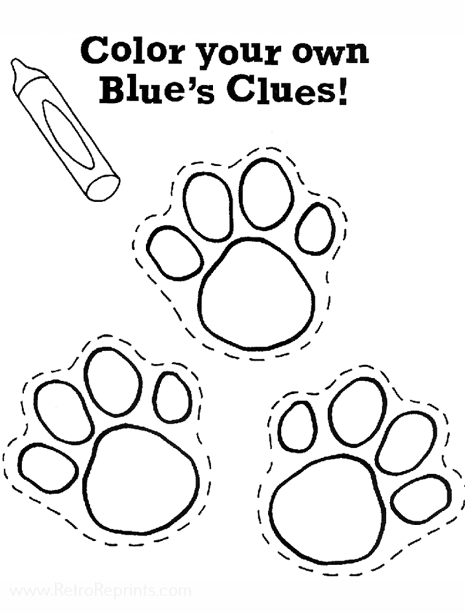 blue clue coloring pages