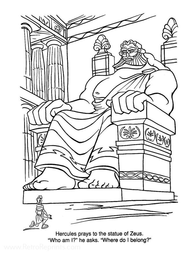 hercules super coloring pages