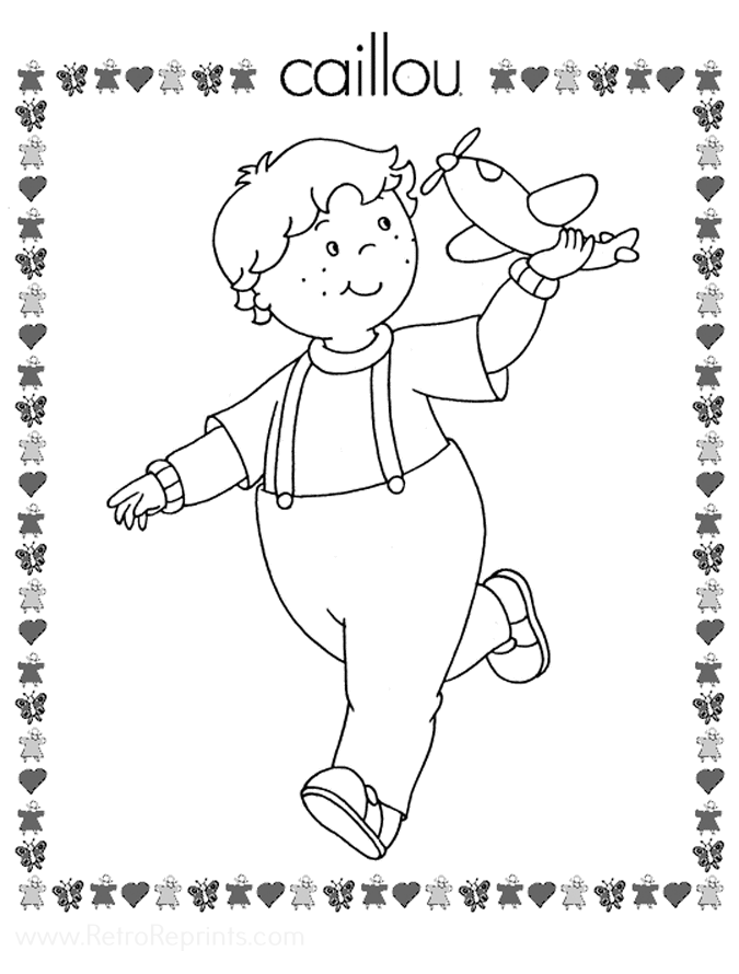caillou coloring pages halloween
