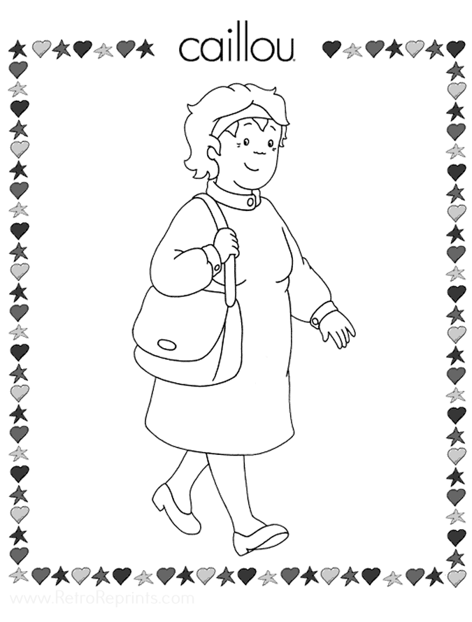 caillou coloring pages halloween