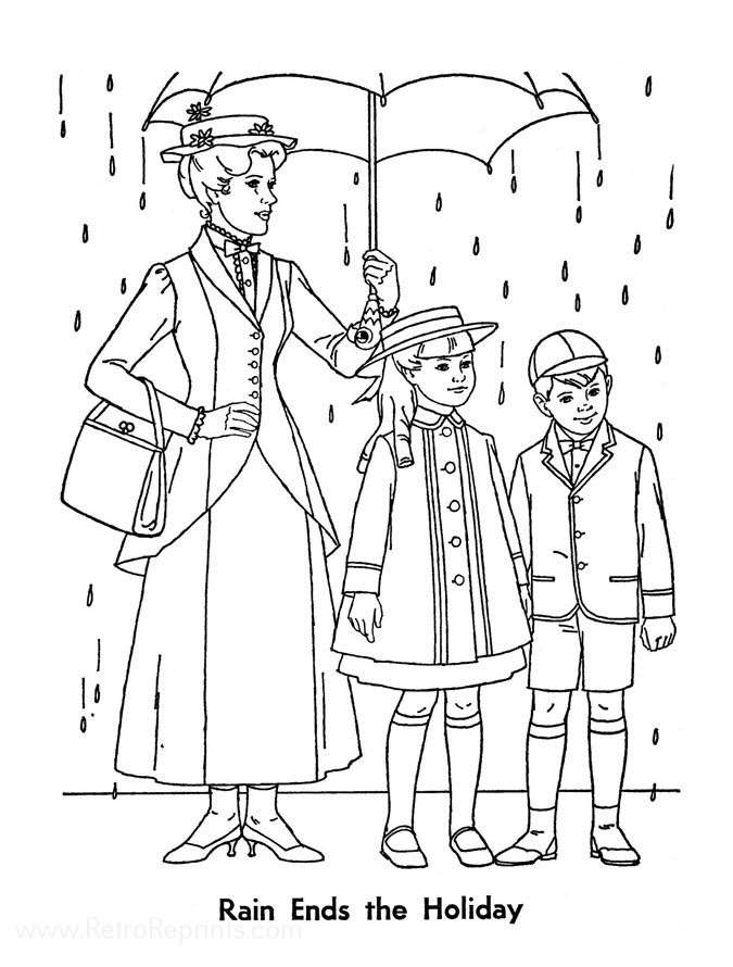 mary poppins coloring pages