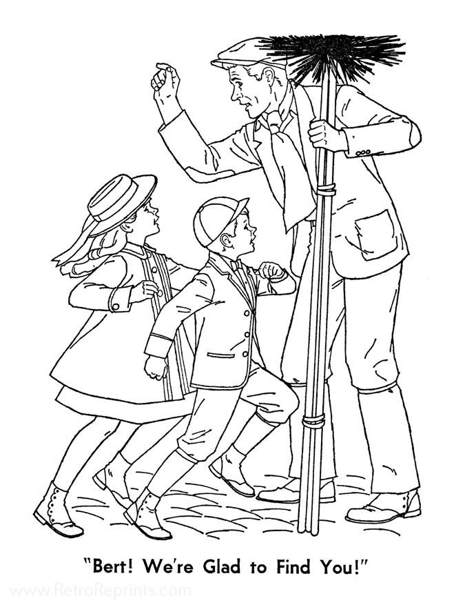 mary poppins coloring pages