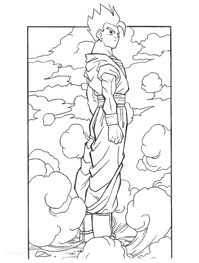 dragon boll z coloring pages