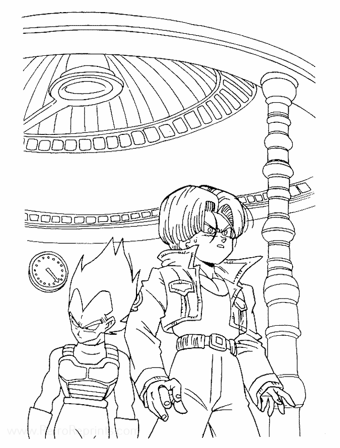 dbz trunks coloring pages