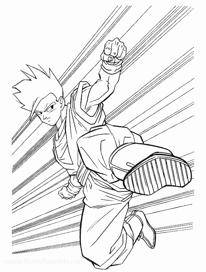 saiyan coloring pages