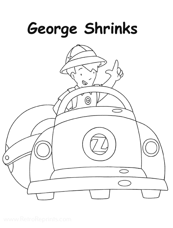 george shrinks coloring pages