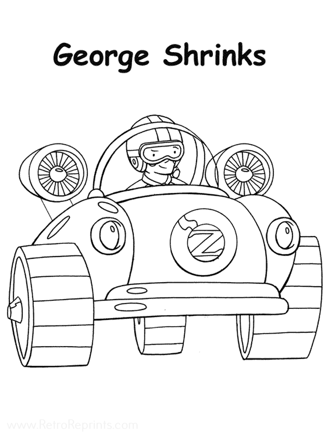 george shrinks coloring pages
