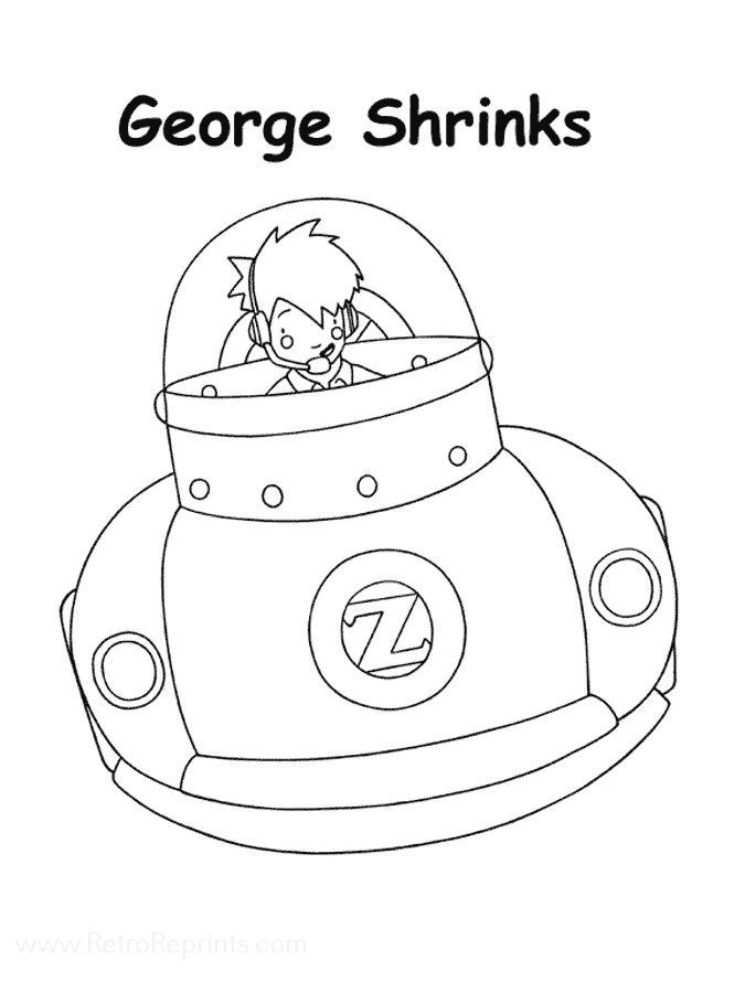george shrinks coloring pages