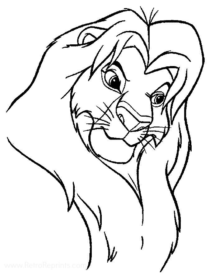 coloring pages for lion king