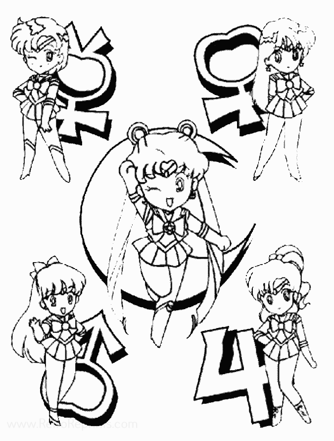 salor moon coloring pages