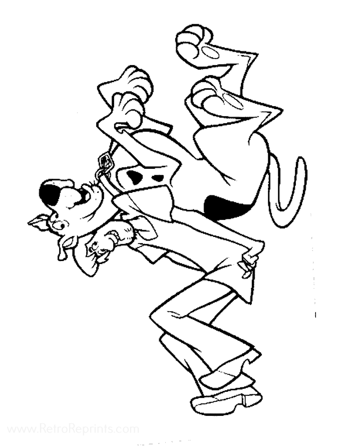 coloring book pages scooby doo