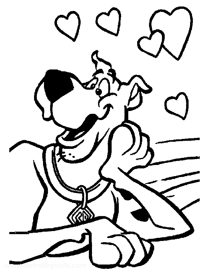 coloring book pages scooby doo