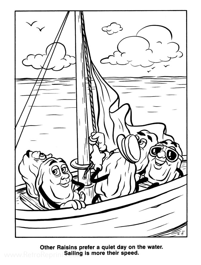 coloring pages raisins