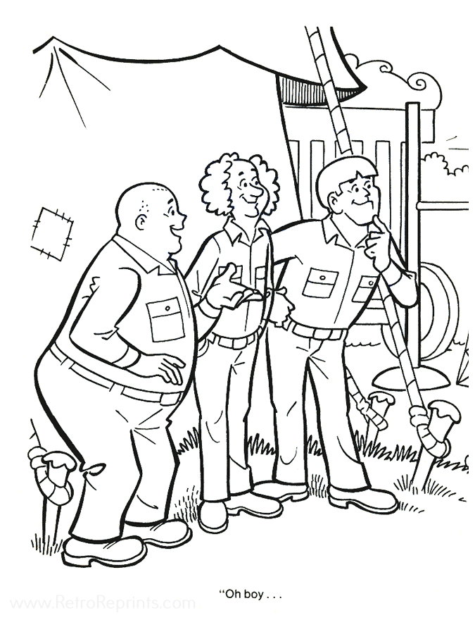 coloring pages of three stooges