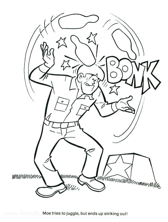 coloring pages of three stooges