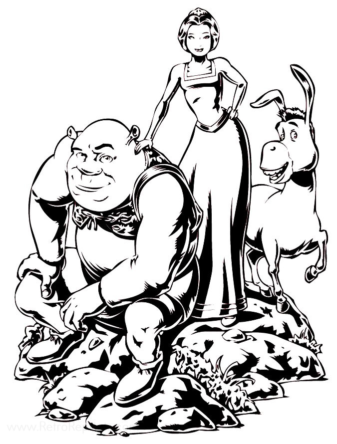 coloring pages for shrek
