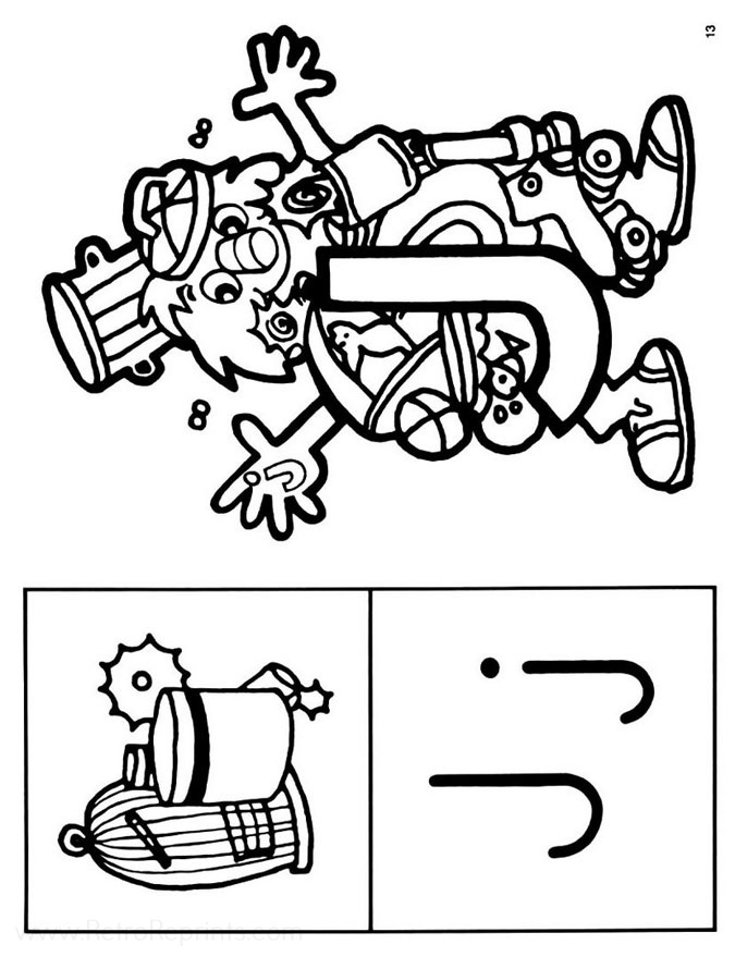 the letter people coloring pages