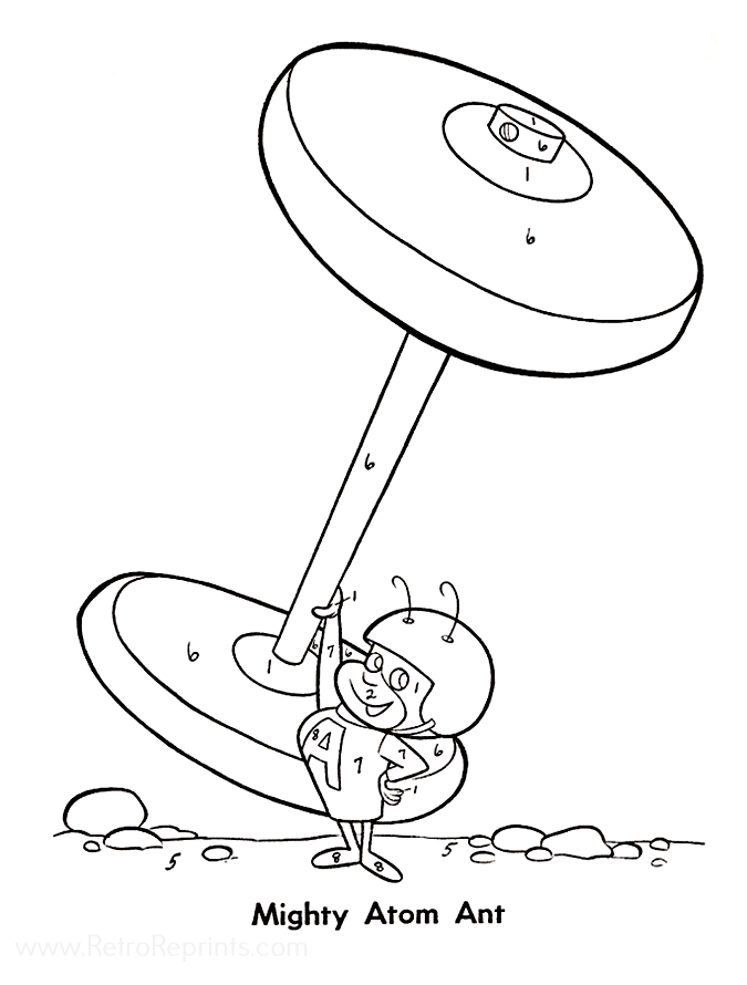 coloring pages on atom