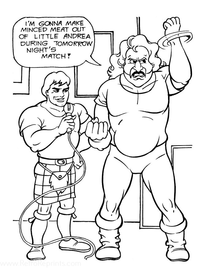wwe coloring pages the rock