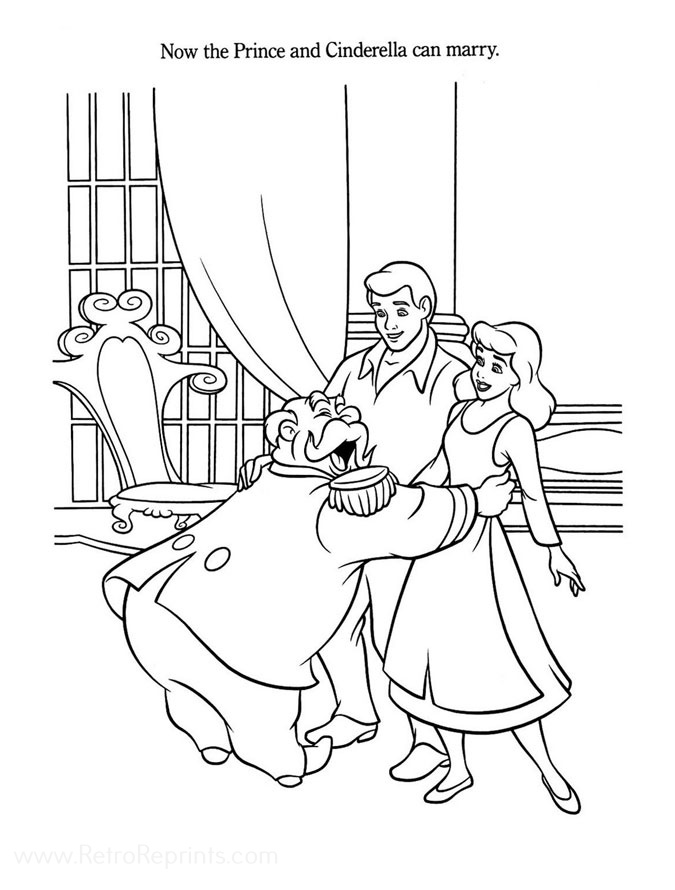 coloring pages book cinderella
