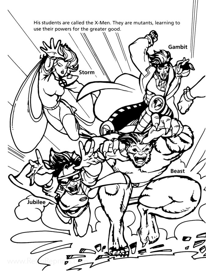 coloring pages x men