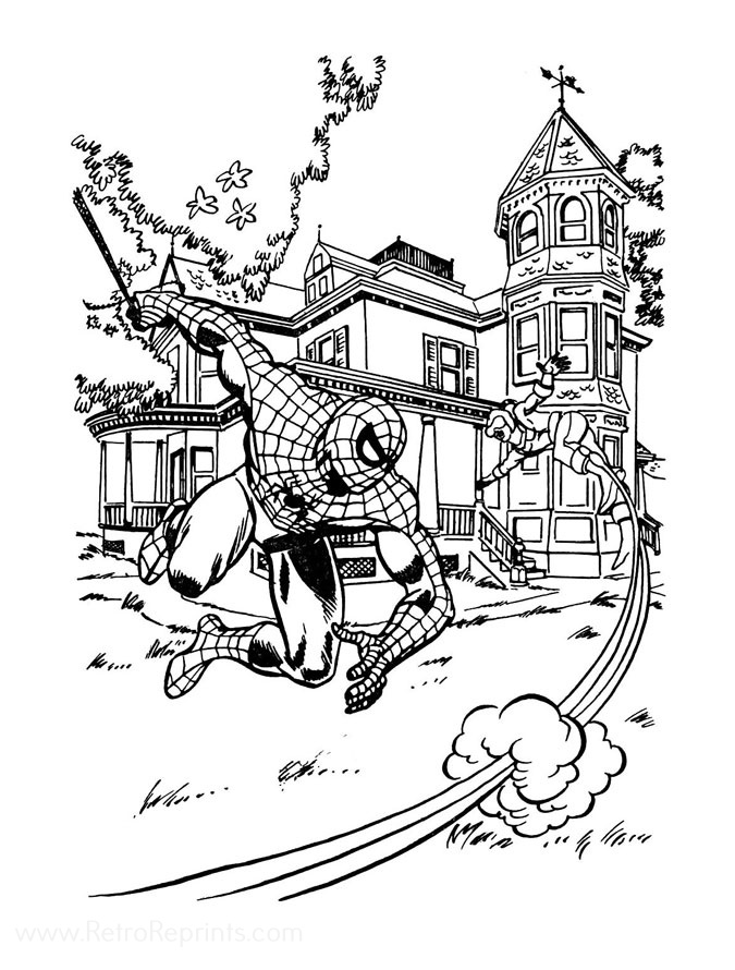 spiderman coloring book pages