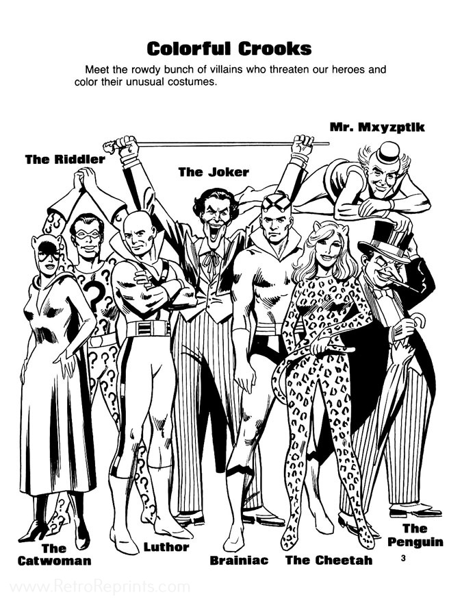 dc heroes coloring pages