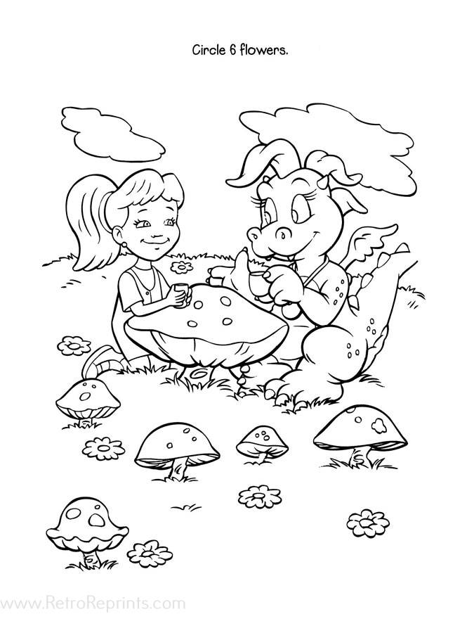 coloring pages dragon tales