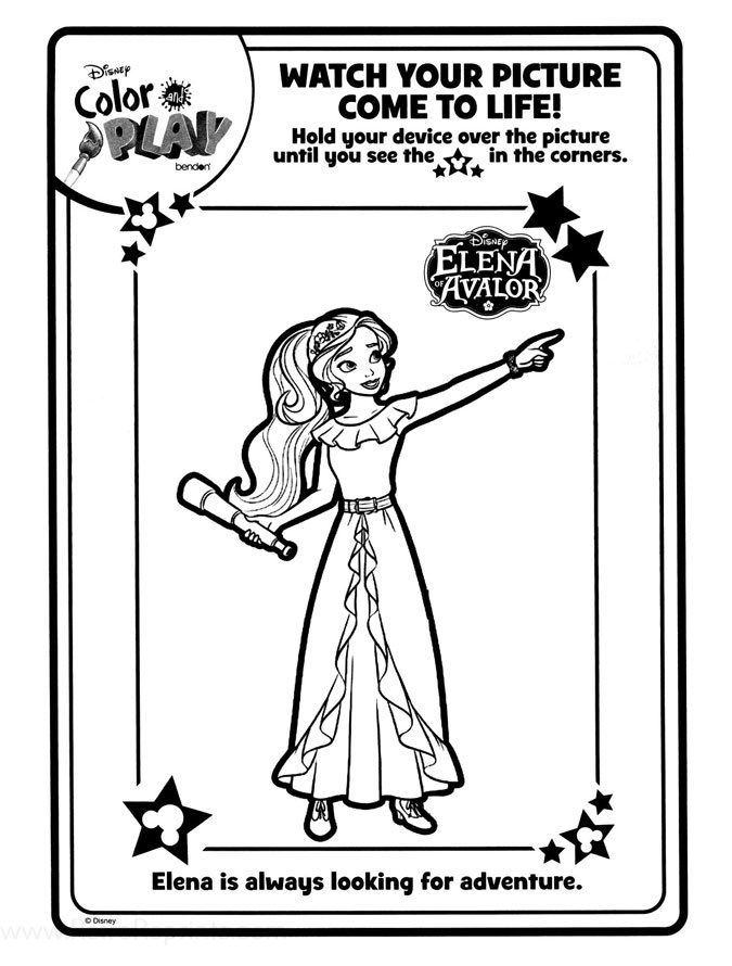 elena avalor coloring pages