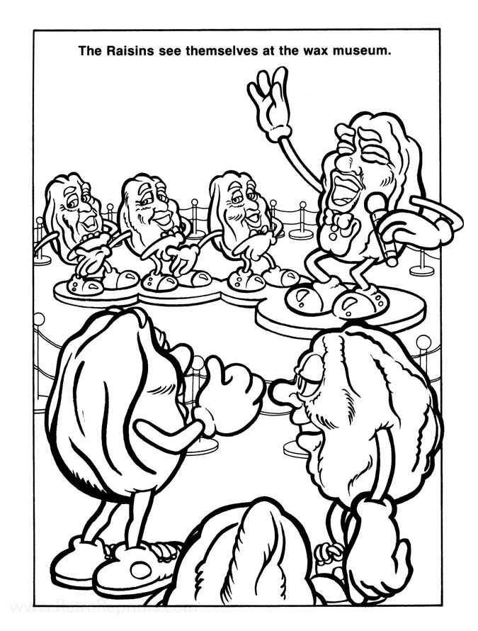 coloring pages raisins