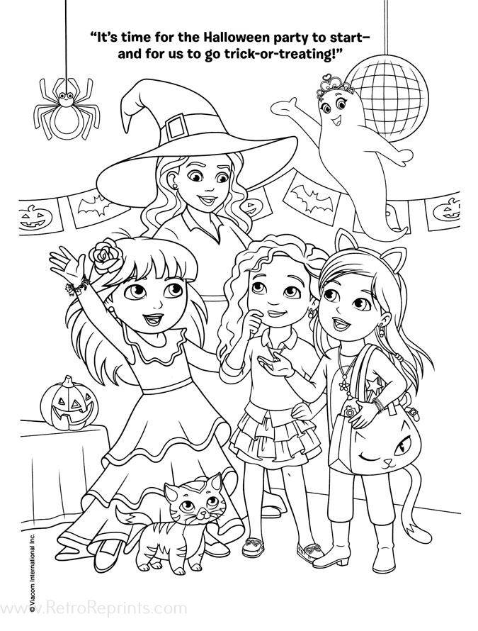 halloween dora coloring pages
