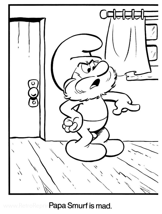 smurfs halloween coloring pages