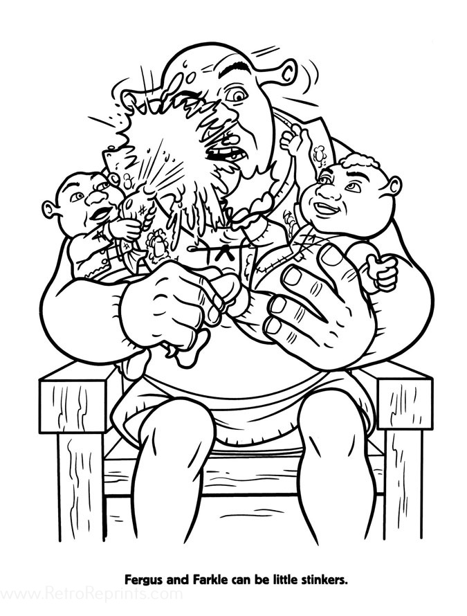 coloring pages for shrek
