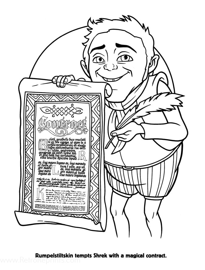 coloring pages for shrek