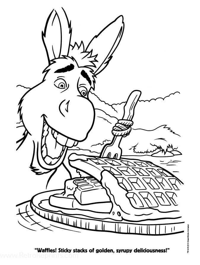 shrek and donkey coloring pages