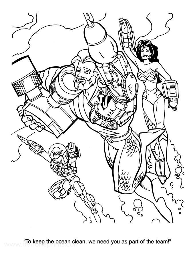 dc heroes coloring pages