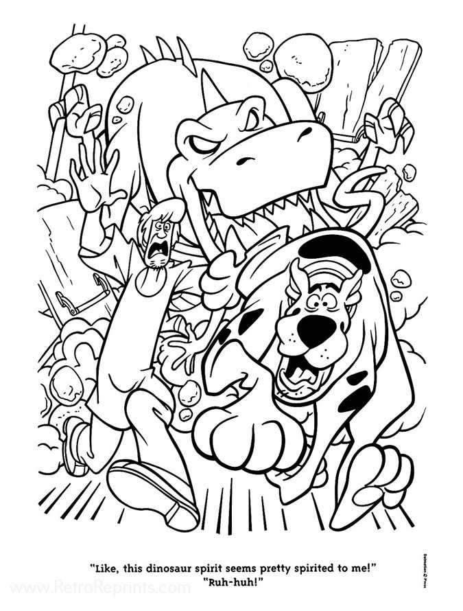 coloring book pages scooby doo