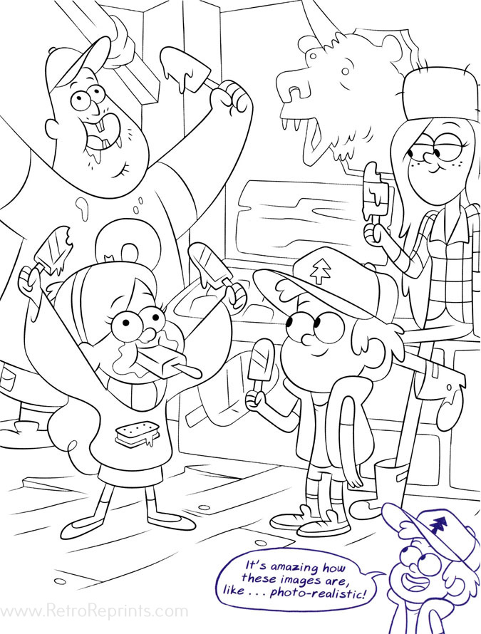 gravity falls coloring pages
