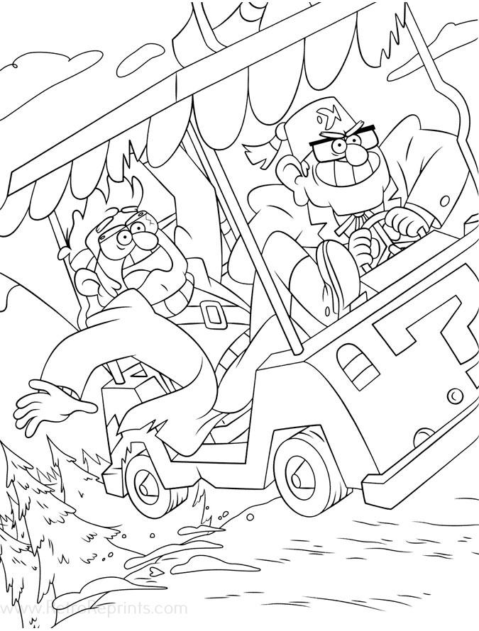 gravity falls coloring pages
