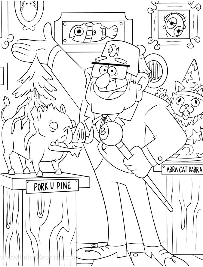 gravity falls coloring pages