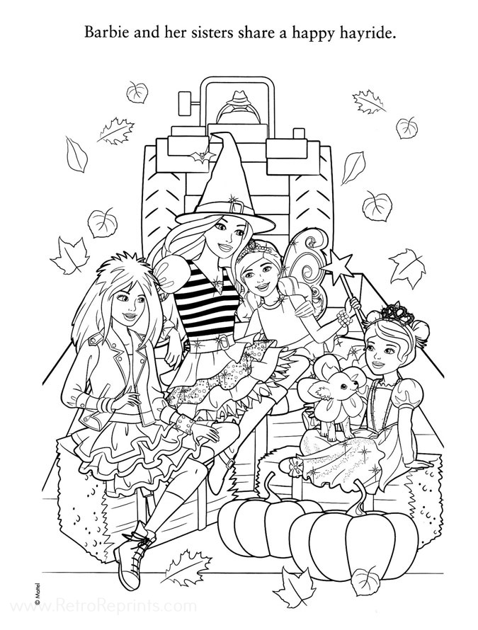 hay ride coloring pages