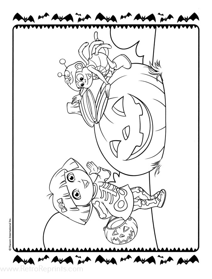 dora fall coloring pages